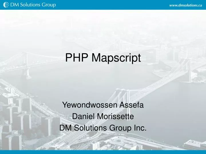 PPT - PHP Mapscript PowerPoint Presentation, free download - ID:1473497