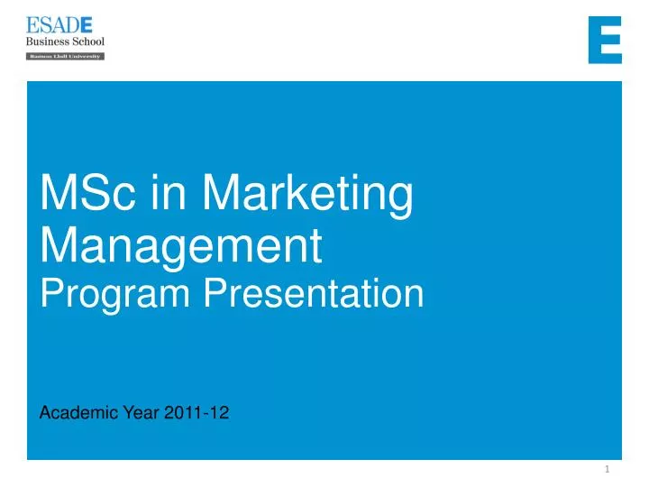 PPT - MSc in Marketing Management Program Presentation Academic Year ...