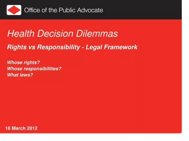 PPT - Health Decision Dilemmas PowerPoint Presentation, free download ...