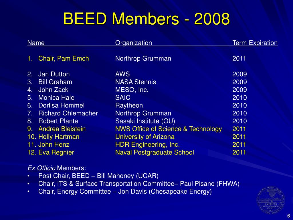 PPT - The AMS Commission on the Weather and Climate Enterprise Board on ...