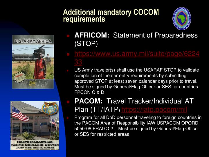 PPT - OVERSEAS TRAVEL/FORCE PROTECTION OPERATION PowerPoint ...