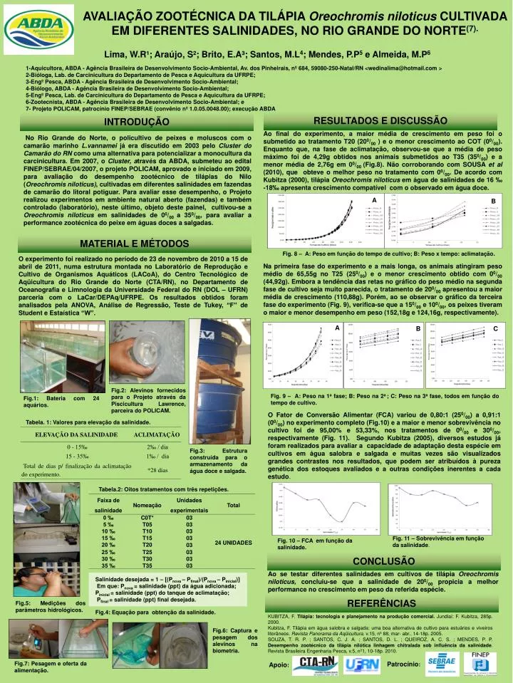 PPT - AVALIAÇÃO ZOOTÉCNICA DA TILÁPIA Oreochromis niloticus CULTIVADA ...