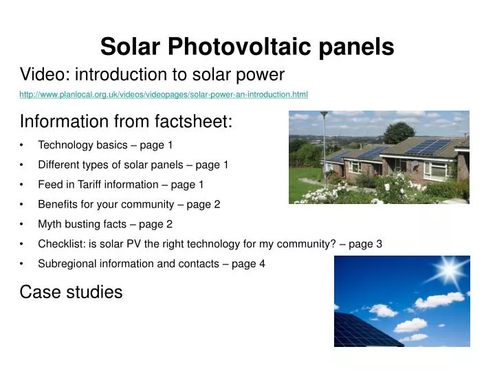 PPT - Solar Photovoltaic panels PowerPoint Presentation, free download ...