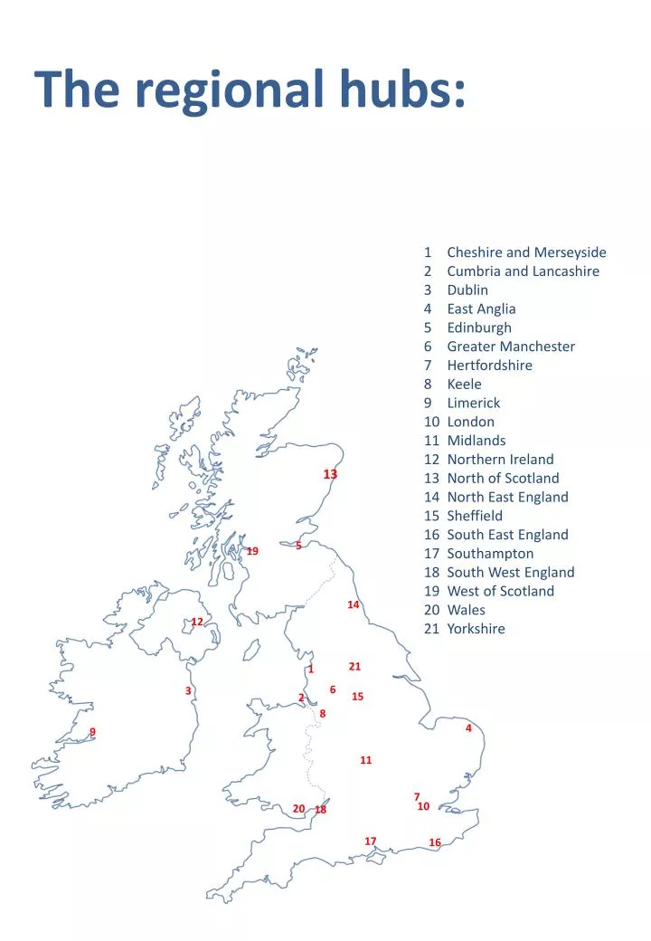 PPT - The regional hubs: PowerPoint Presentation, free download - ID ...