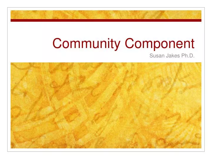 PPT - Community Component PowerPoint Presentation, free download - ID ...