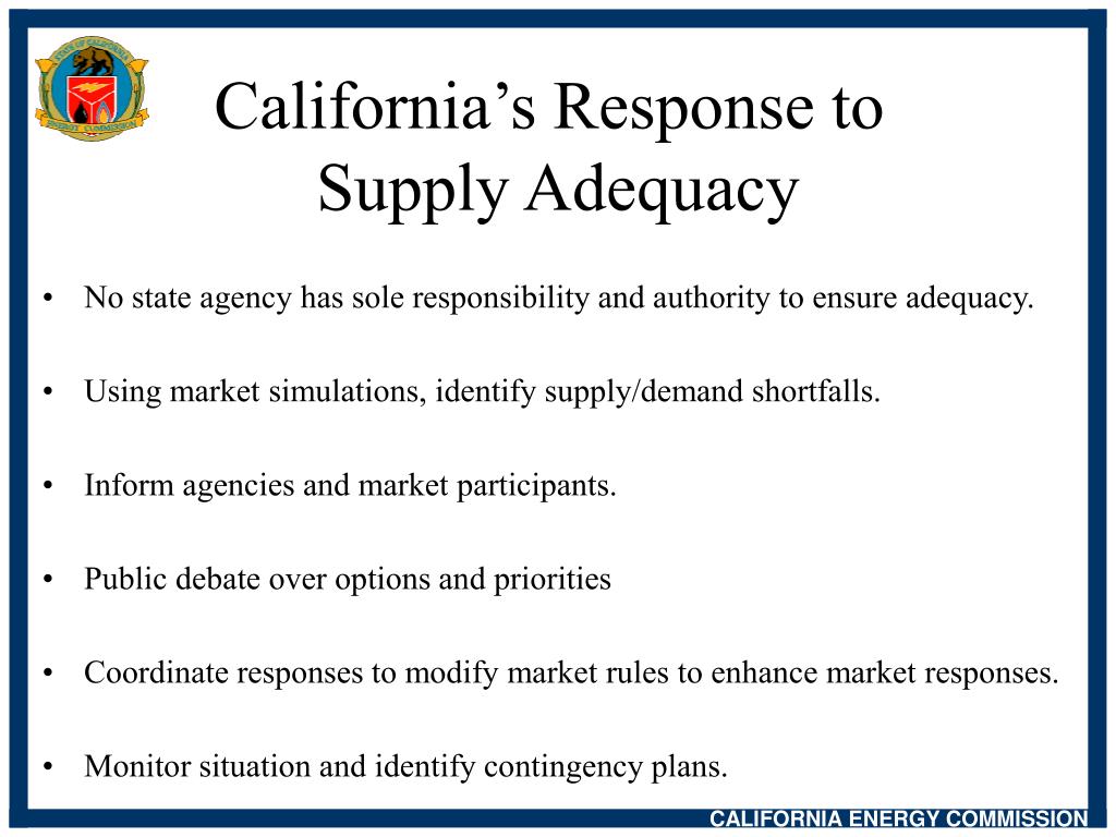 PPT - Electricity Supply Adequacy in the West William J. Keese Chairman ...