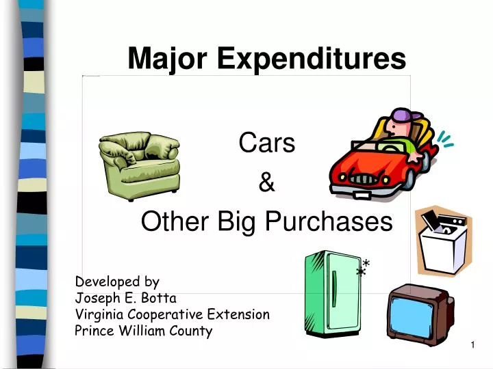 PPT - Major Expenditures Cars & Other Big Purchases PowerPoint ...