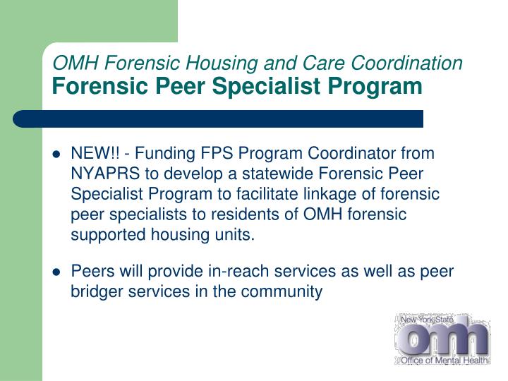 PPT - OMH Forensic Housing and Care Coordination Prison Reentry Guiding ...