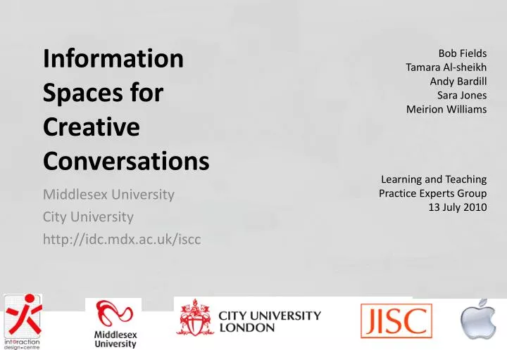 PPT - Information Spaces for Creative Conversations PowerPoint ...