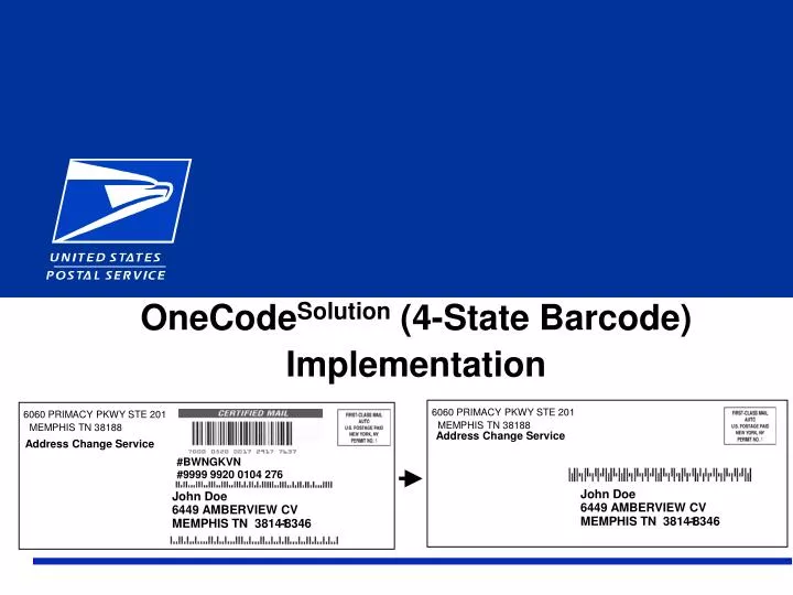 PPT - OneCode Solution (4-State Barcode) Implementation PowerPoint ...