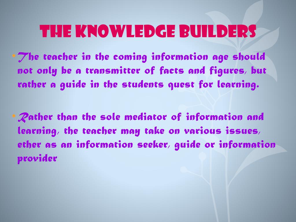 PPT - THE THIRD MILLENNIUM’S CHALLENGES TO THE KNOWLEDGE BUILDERS OF ...