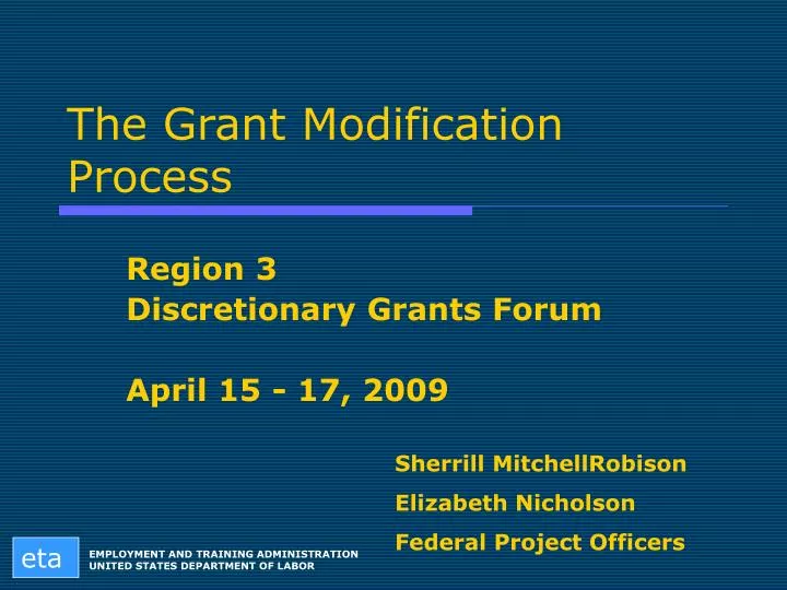 PPT - The Grant Modification Process PowerPoint Presentation, free ...