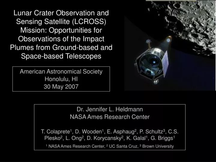 PPT - Dr. Jennifer L. Heldmann NASA Ames Research Center PowerPoint ...