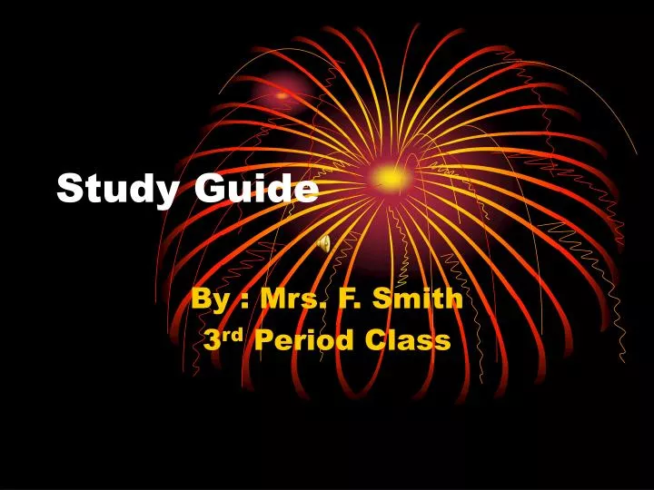 PPT - Study Guide PowerPoint Presentation, free download - ID:1480945