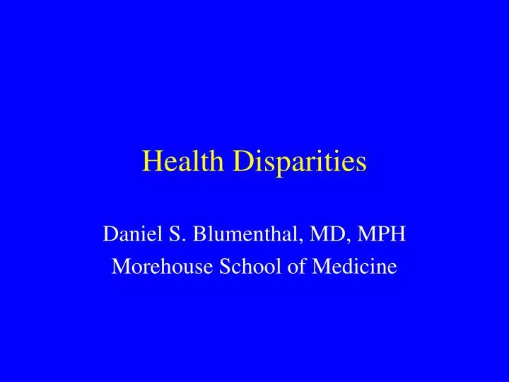 PPT - Health Disparities PowerPoint Presentation, free download - ID ...