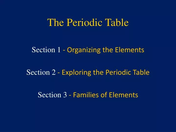 PPT - The Periodic Table PowerPoint Presentation, free download - ID ...
