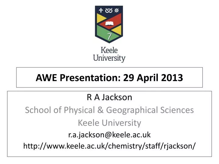 PPT - AWE Presentation: 29 April 2013 PowerPoint Presentation, free ...
