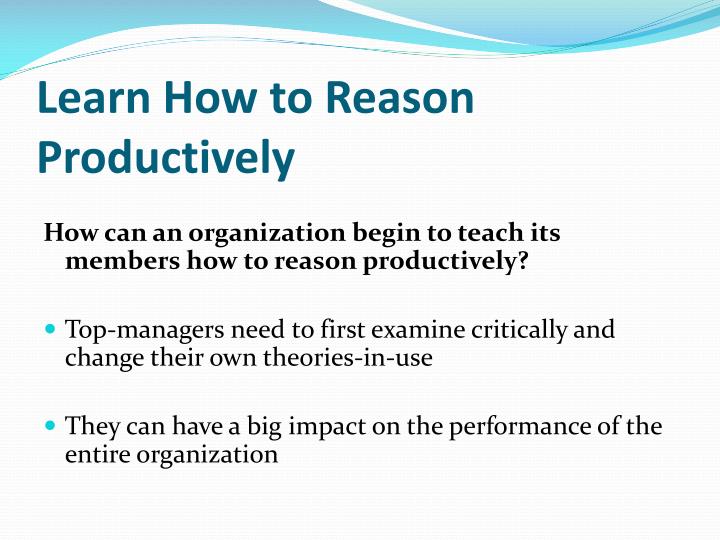 PPT - Teaching Smart People How to Learn By: Chris Argyris PowerPoint ...