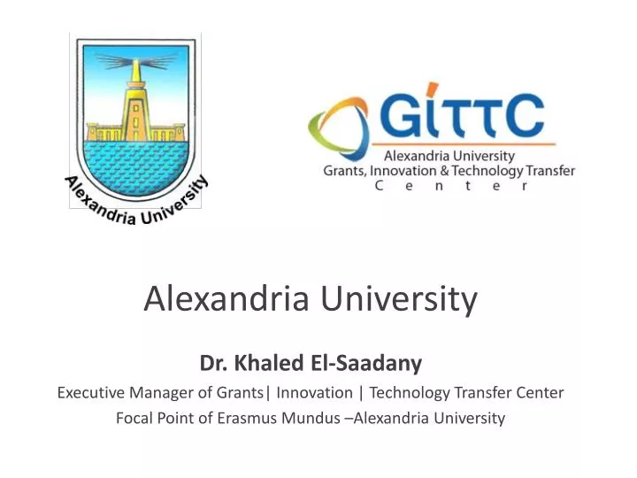 PPT - Alexandria University PowerPoint Presentation, free download - ID ...