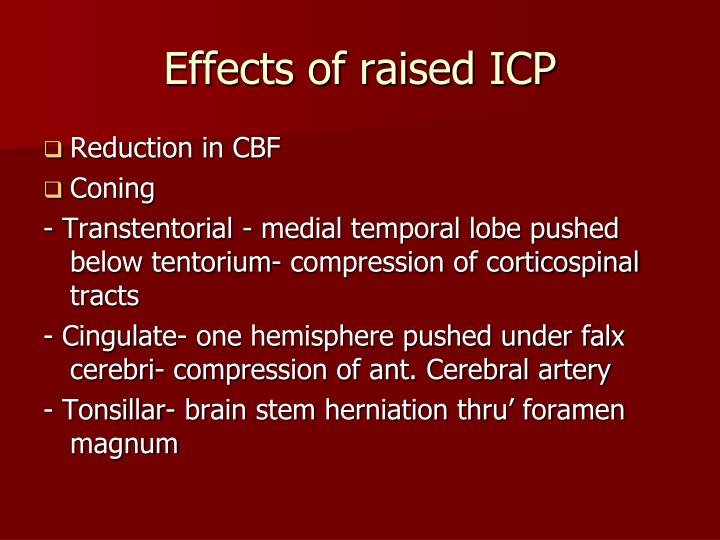 PPT - Raised Intracranial pressure- Control & Effects PowerPoint ...