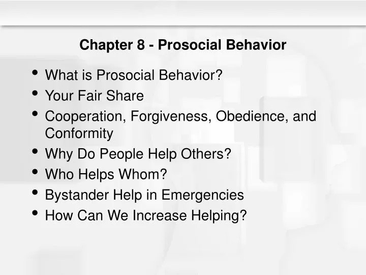 PPT - Chapter 8 - Prosocial Behavior PowerPoint Presentation, free ...