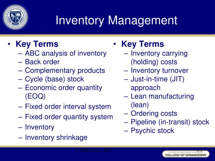 PPT - Chapter 8 Inventory Management PowerPoint Presentation - ID:1484164