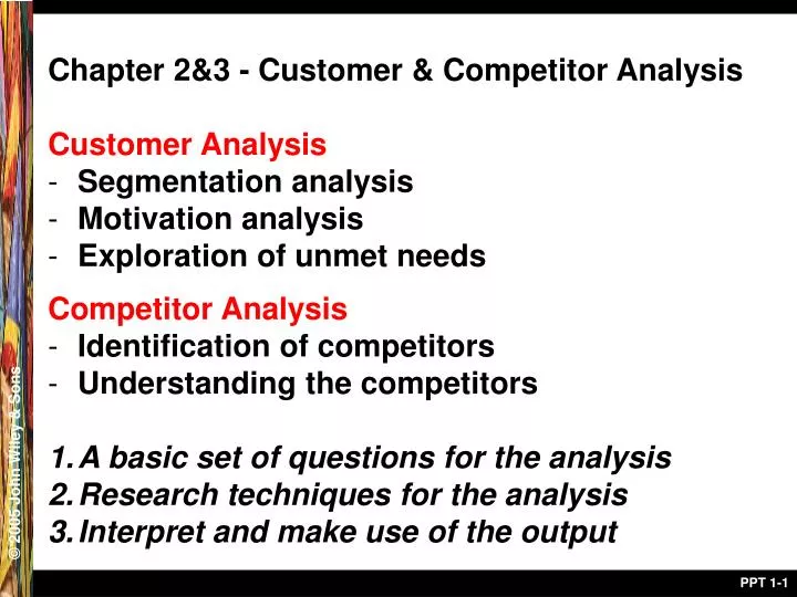 PPT - Chapter 2&3 - Customer & Competitor Analysis Customer Analysis ...