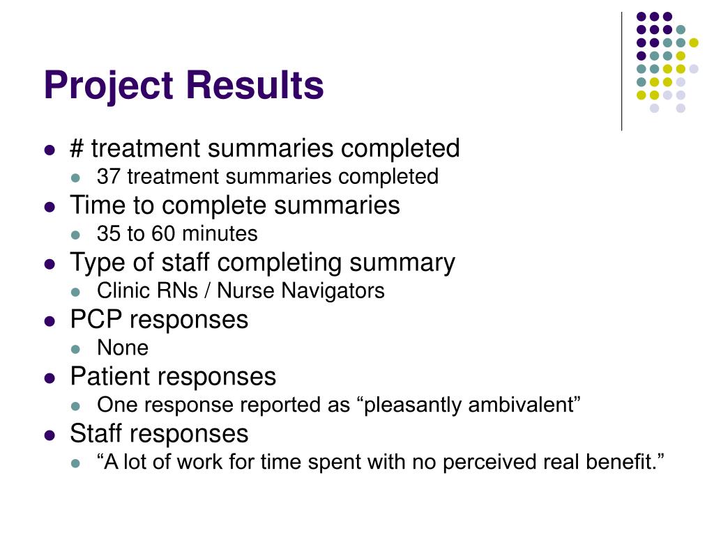 PPT - Breast Cancer Treatment Summary: Pilot Project PowerPoint ...