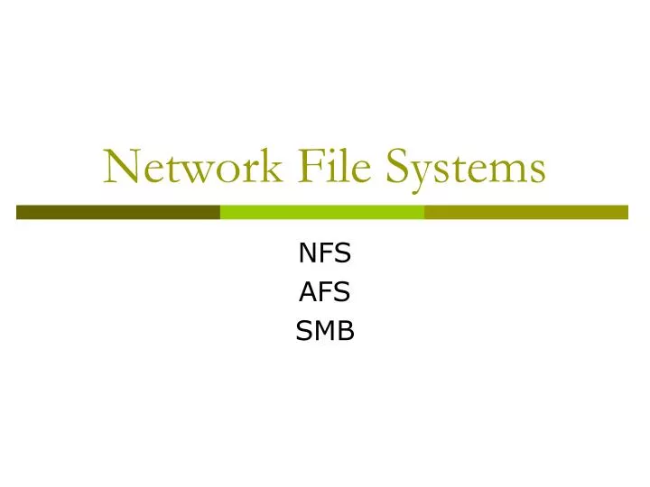 PPT - Network File Systems PowerPoint Presentation, free download - ID ...