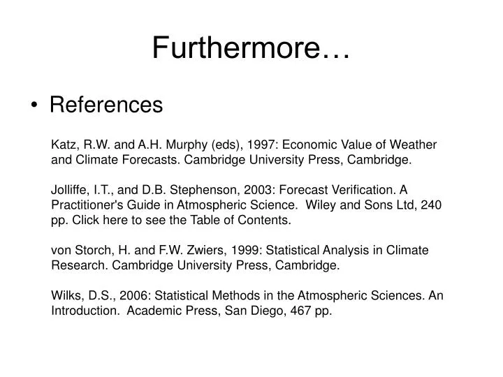 PPT - Furthermore… PowerPoint Presentation, free download - ID:1485590