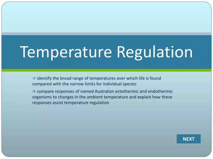 PPT - Temperature Regulation PowerPoint Presentation, free download ...