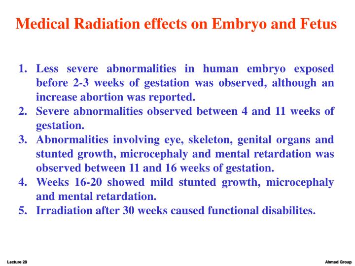 PPT - Effects of Radiation on the Embryo and Fetus PowerPoint ...