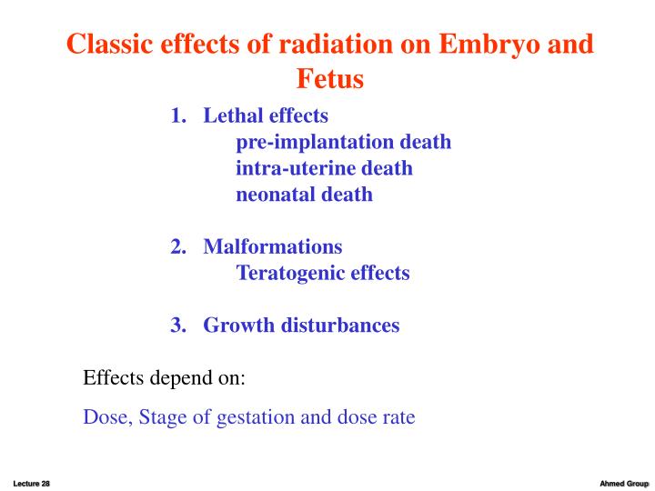 PPT - Effects of Radiation on the Embryo and Fetus PowerPoint ...
