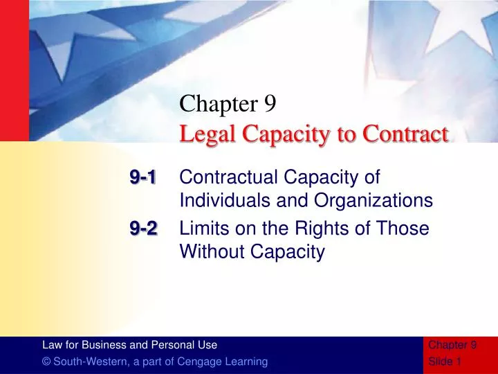 PPT - Chapter 9 Legal Capacity to Contract PowerPoint Presentation ... PPT - Chapter 9 Legal Capacity to Contract PowerPoint Presentation ...
