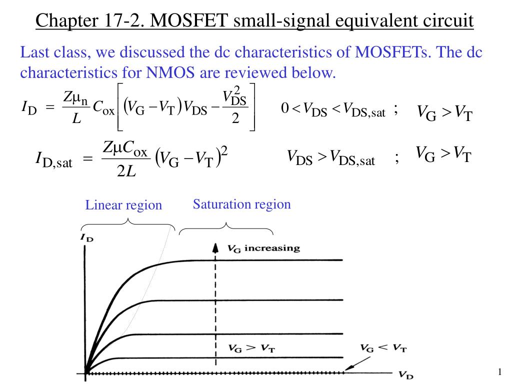 PPT - Chapter 17-2. MOSFET small-signal equivalent circuit PowerPoint ... PPT - Chapter 17-2. MOSFET small-signal equivalent circuit PowerPoint ...