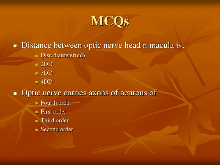 PPT - Optic nerve. PowerPoint Presentation - ID:1487193