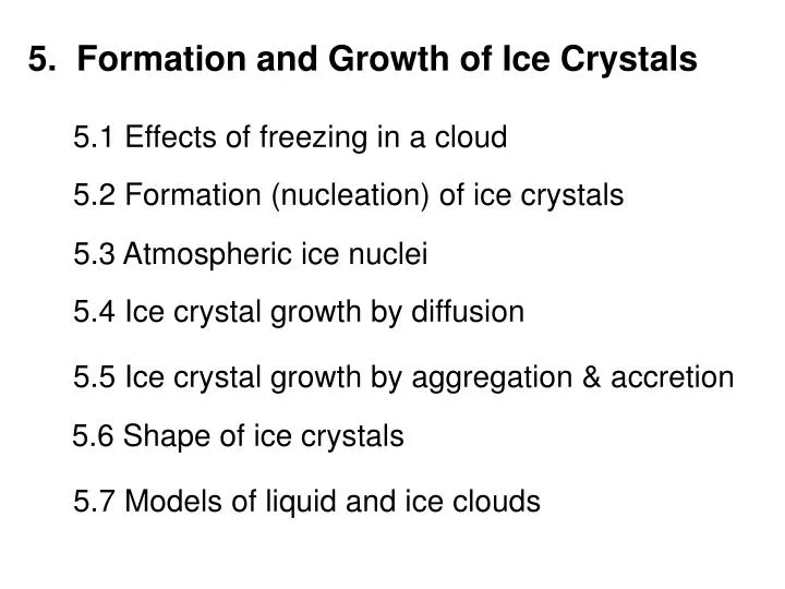 PPT - 5. Formation and Growth of Ice Crystals PowerPoint Presentation ...