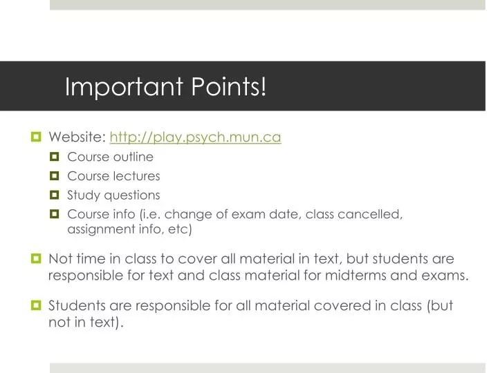 PPT - Important Points! PowerPoint Presentation, free download - ID:1487665