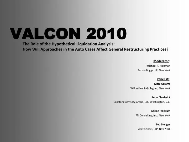 PPT - VALCON 2010 PowerPoint Presentation, free download - ID:1487764
