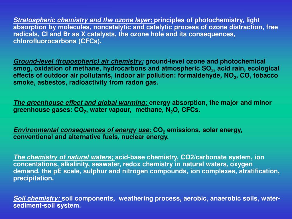 PPT - ENVIRONMENTAL CHEMISTRY (Air II) Chem. 3030 PowerPoint ...