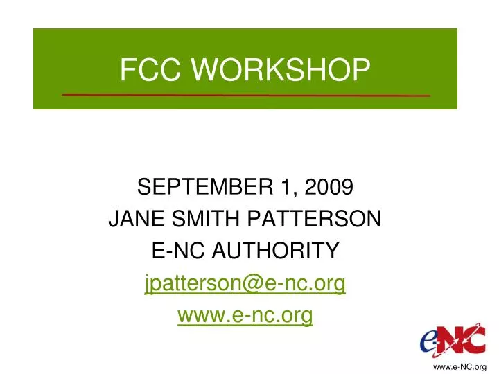 PPT - FCC WORKSHOP PowerPoint Presentation, free download - ID:1488408