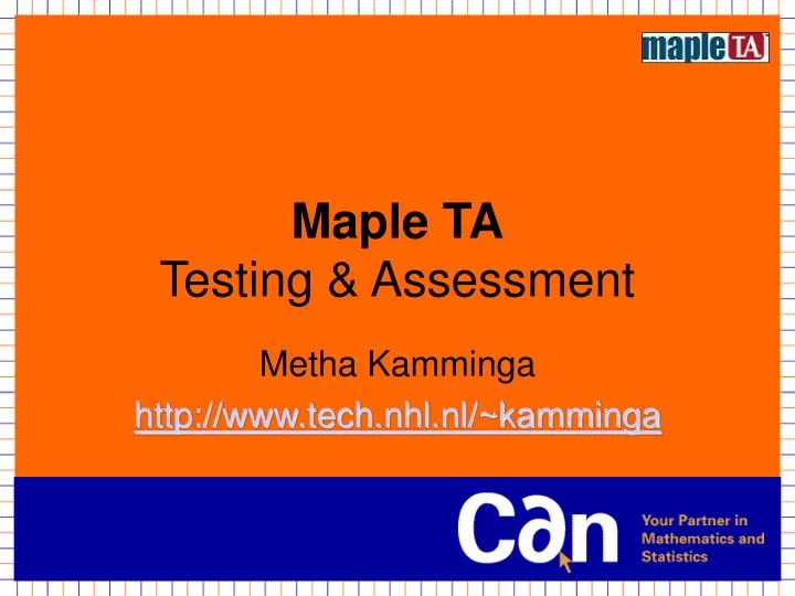 PPT - Maple TA Testing & Assessment PowerPoint Presentation, free ...