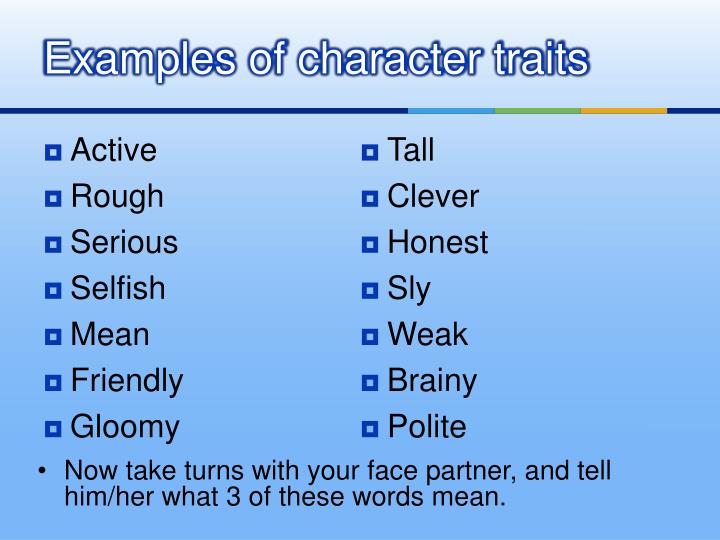 PPT - Identifying Character Traits PowerPoint Presentation - ID:1490553