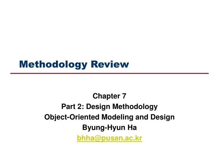 PPT - Methodology Review PowerPoint Presentation, free download - ID ...