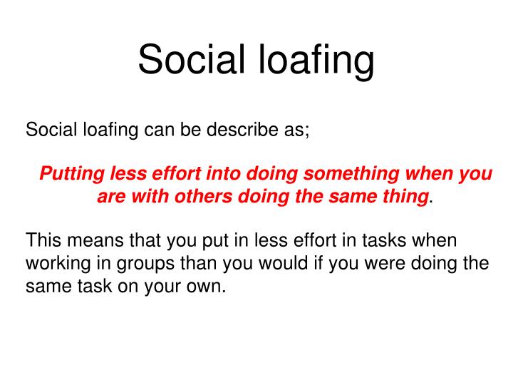 PPT - What is social loafing? PowerPoint Presentation - ID:1490837