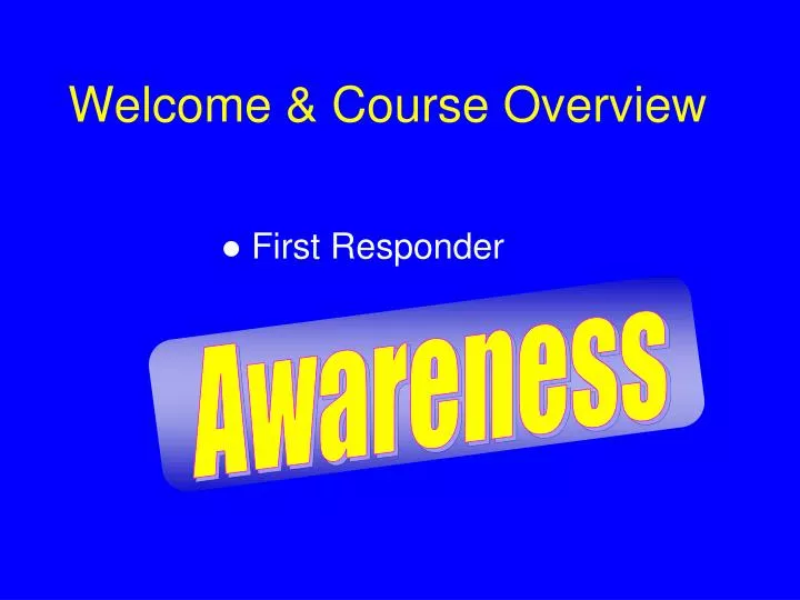 PPT - Welcome & Course Overview PowerPoint Presentation, free download ...
