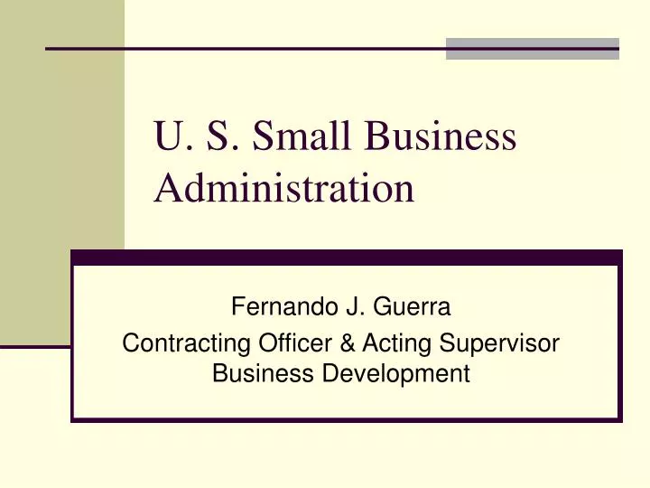 PPT - U. S. Small Business Administration PowerPoint Presentation, free ... PPT - U. S. Small Business Administration PowerPoint Presentation, free ...