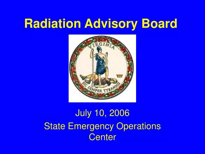 PPT - Radiation Advisory Board PowerPoint Presentation, free download ...