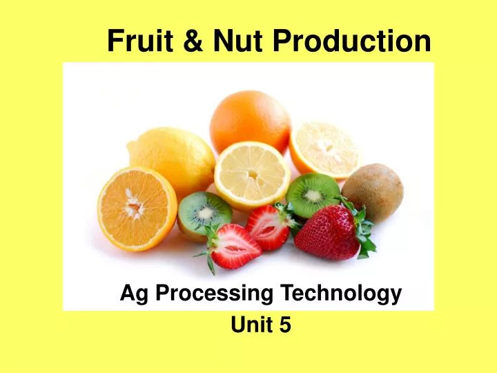 PPT - Fruit & Nut Production PowerPoint Presentation, free download ...