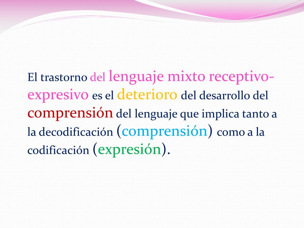 PPT - Trastorno Mixto del Lenguaje Receptivo-Expresivo PowerPoint ...